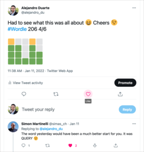 Implementing Wordle’s game logic in SQL | MariaDB